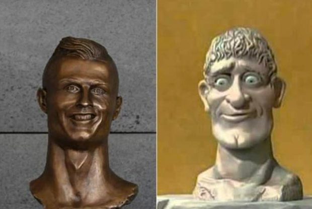 Los mejores memes sobre el busto de Cristiano Ronaldo en el aeropuerto ...
