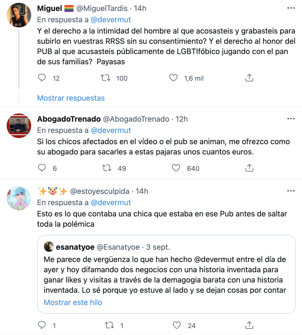Comunicado de las influencers Devermut tras lo sucedido en el pub La ...